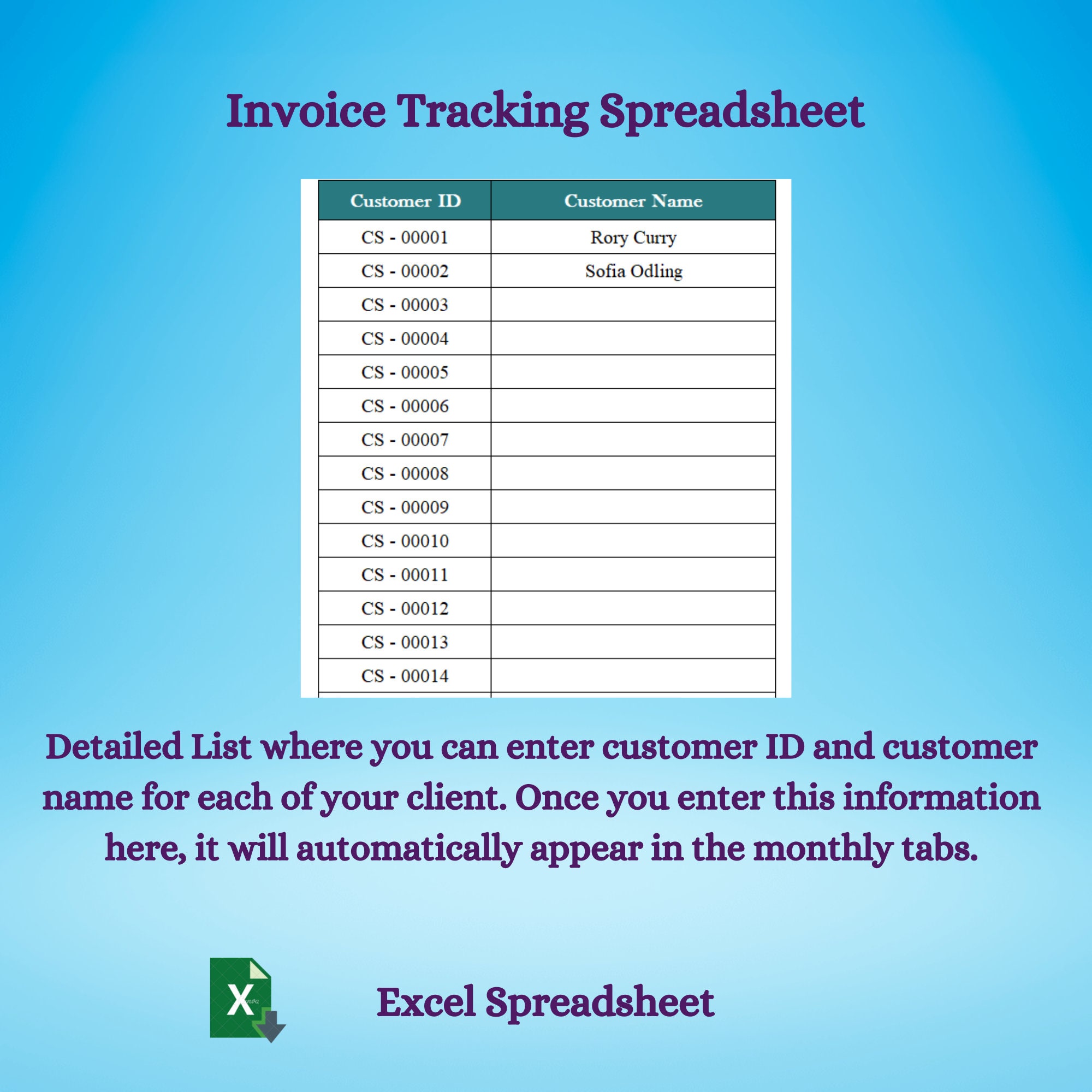 Invoice Tracking Spreadsheet, Invoice Management System, Small Business ...