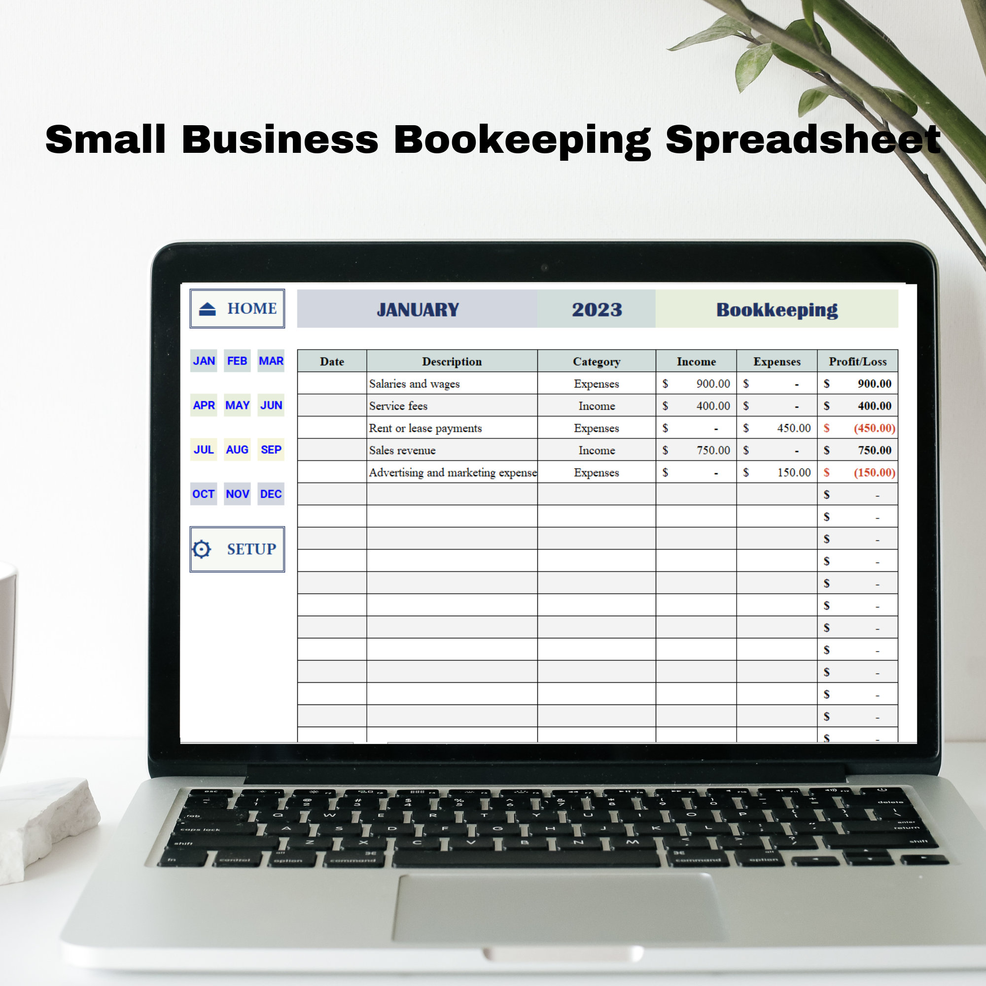 Small Business Bookkeeping Spreadsheet, Small Business Income and ...