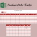 Purchase Order Tracker Excel Spreadsheet, Sales Tracker, Revenue ...