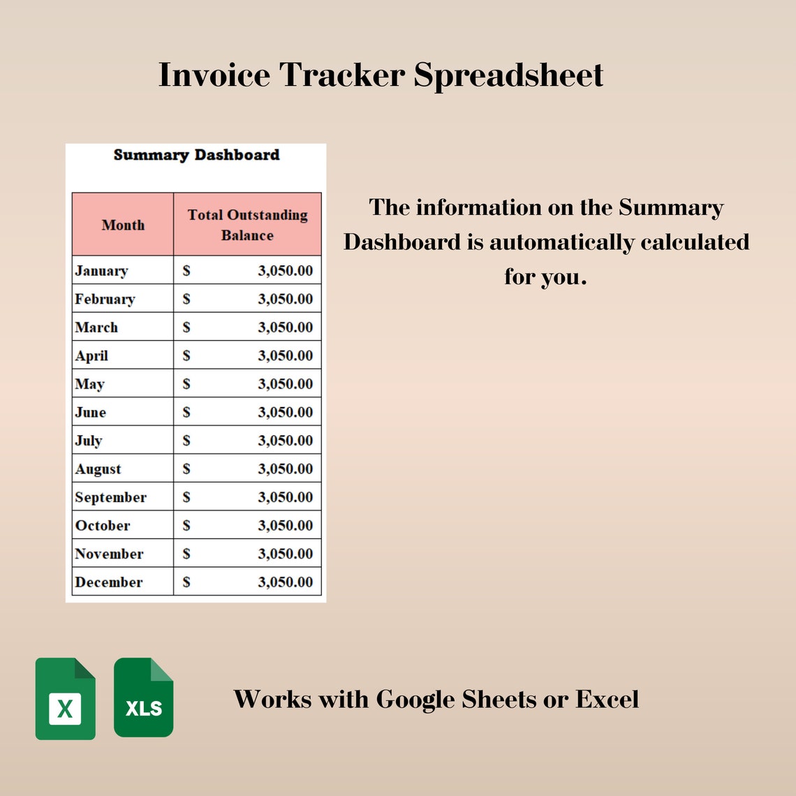 Invoice Tracker Google Sheets, Invoice Tracker Spreadsheet, Invoice ...