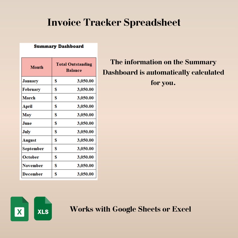 Invoice Tracker Google Sheets, Invoice Tracker Spreadsheet, Invoice ...