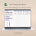 Task Tracker Spreadsheet, Task Management Spreadsheet, Productivity ...