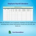 Automated Payroll Calculator Excel, Employee Payroll Template, Payroll ...