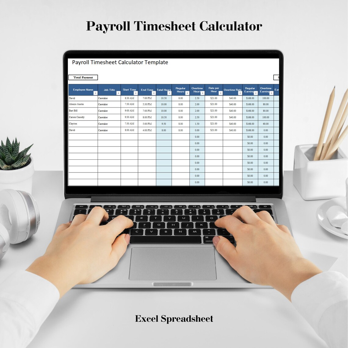 Employee Payroll Calculator, Payroll Timesheet Calculator, Payroll ...