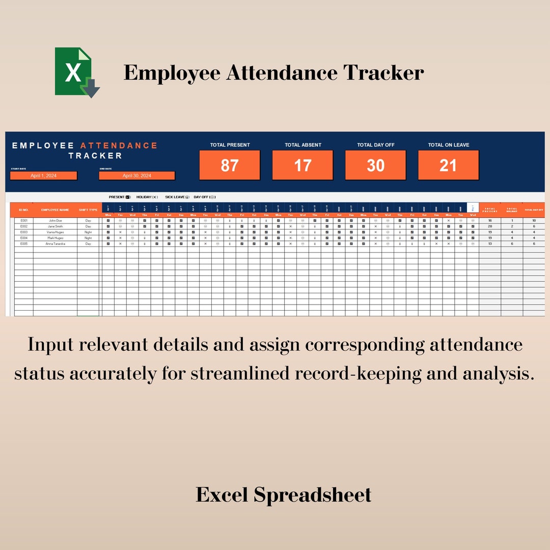 Employee Attendance Tracker, Sickness & Absence Tracker, Employee ...