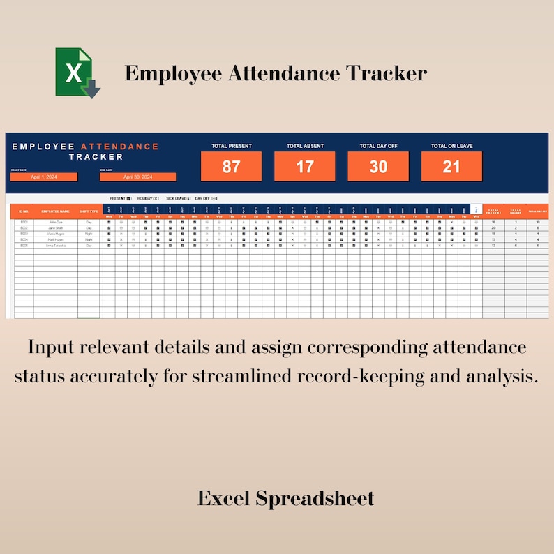 Employee Attendance Tracker, Sickness & Absence Tracker, Employee ...