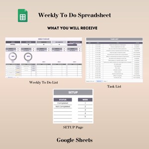 To-do List Template Spreadsheet in Google Sheets, Weekly & Daily Task ...