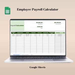 Payroll Calculator Google Sheet, Employee Payroll Records, Employee ...