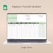 Payroll Calculator Google Sheet, Employee Payroll Records, Employee ...