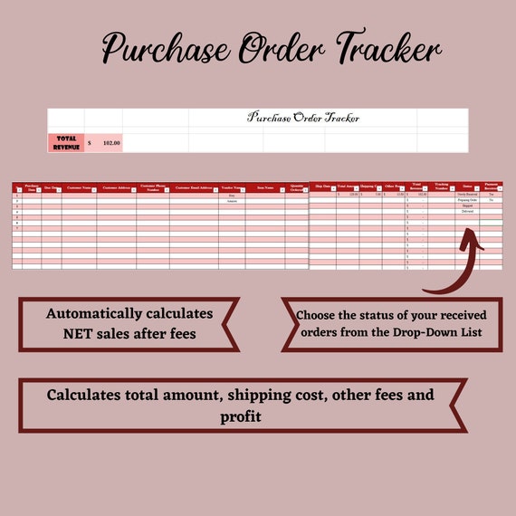 Purchase Order Tracking Template Excel