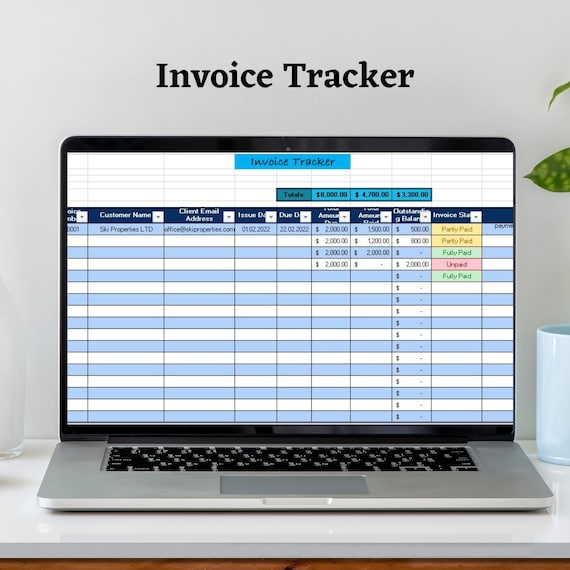 Invoice Tracker Spreadsheet in Excel Editable Client Tracker | Etsy