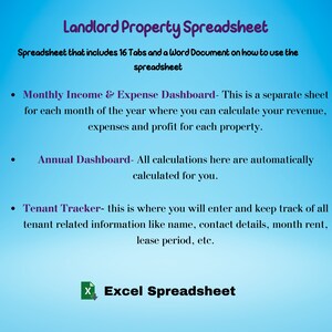 Rental Property Tracker Excel, Rental Income and Expense Tracker ...