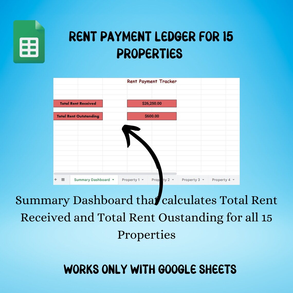 Landlord Rent Payment Tracker for 15 Properties in Google Sheets ...