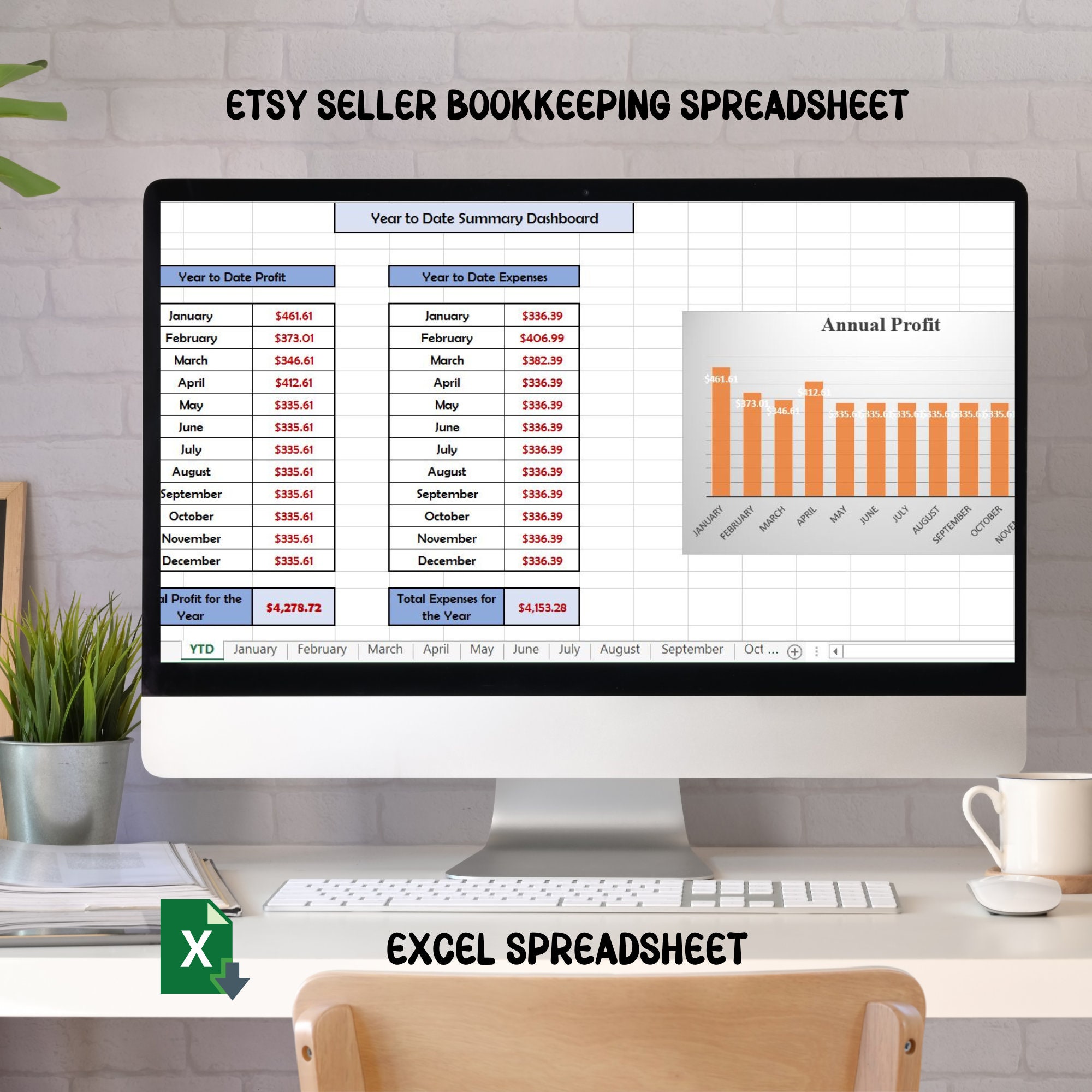 Etsy Bookkeeping Spreadsheet, Small Business Bookkeeping Spreadsheet ...