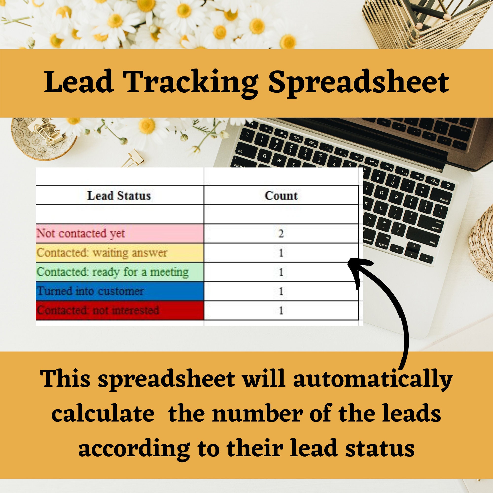 Lead Tracking Spreadsheet, Lead Tracker for Follow-ups, Sales ...