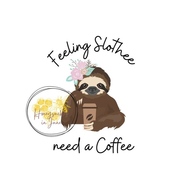 Sloth Coffee Svg - Etsy