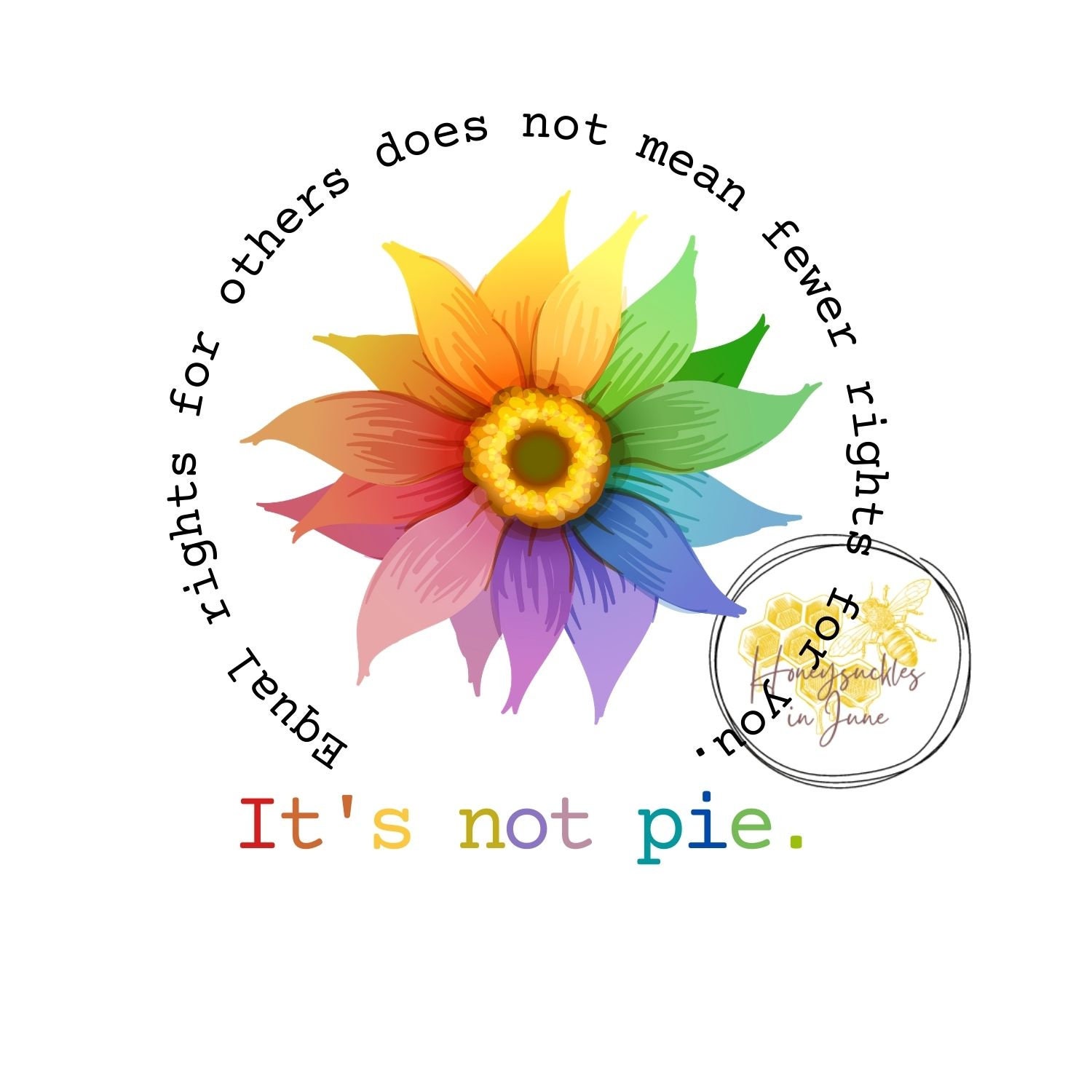 Equality, LGBTQ, Pride, Its Not Pie,png - Etsy