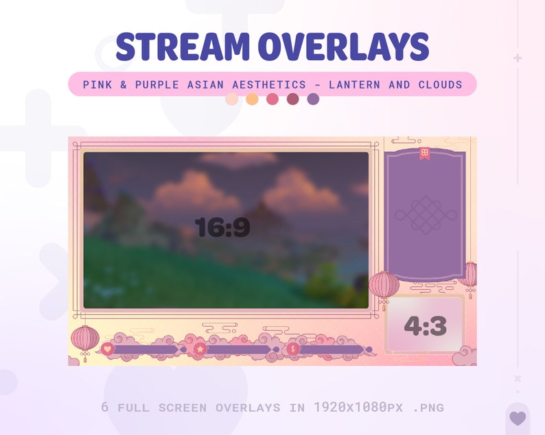 Cozy Asian Aesthetic Twitch Overlay DIY With Camera & Chat Borders ...