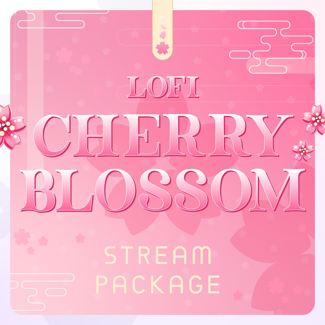 Pink Lofi Cherry Blossom Animated Stream Package - Etsy