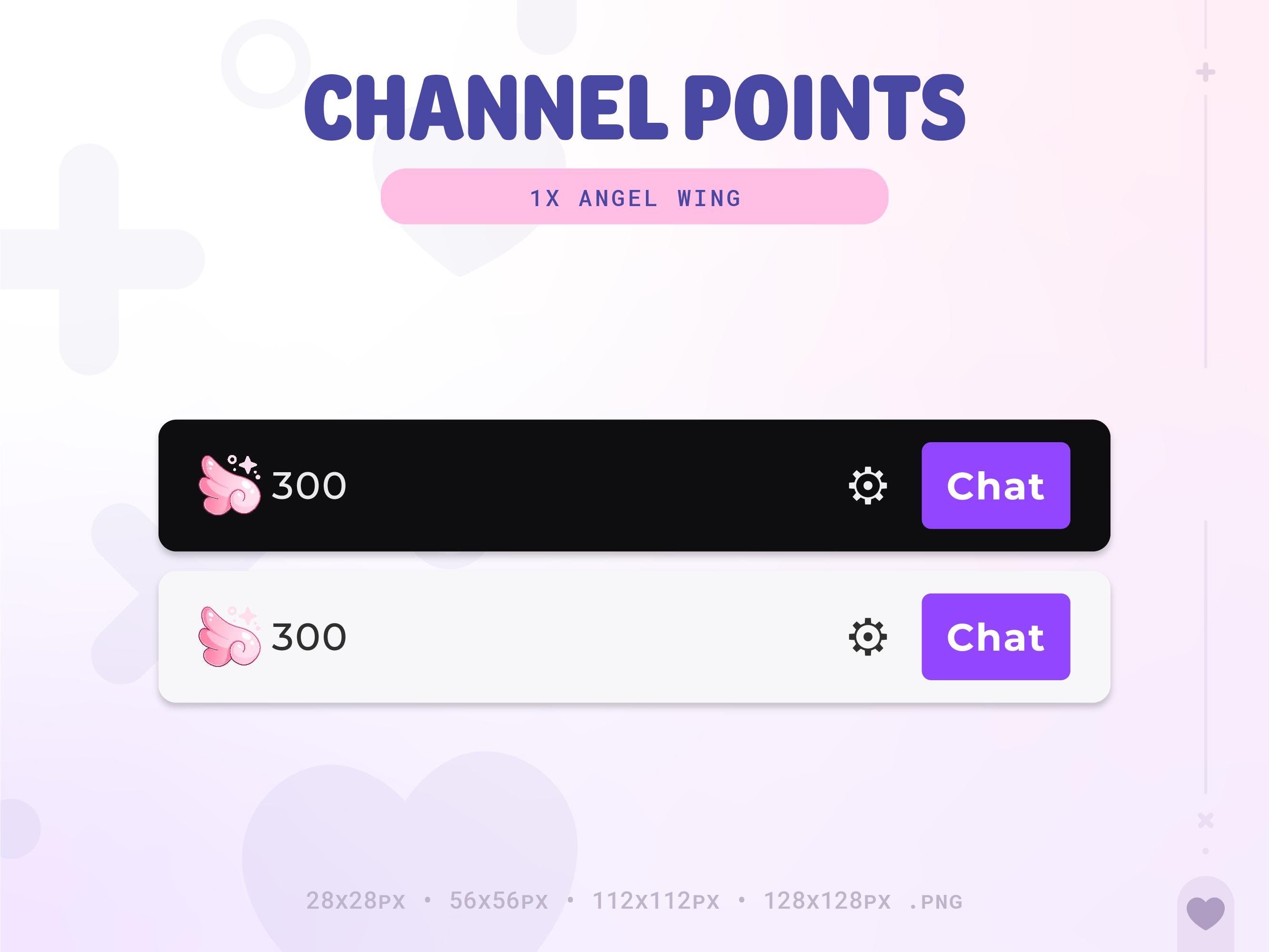 Pink Angel Wing Twitch Emote: Bubbly Channel Points (digital File) - Etsy