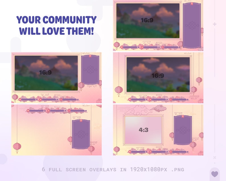 Cozy Asian Aesthetic Twitch Overlay DIY With Camera & Chat Borders ...