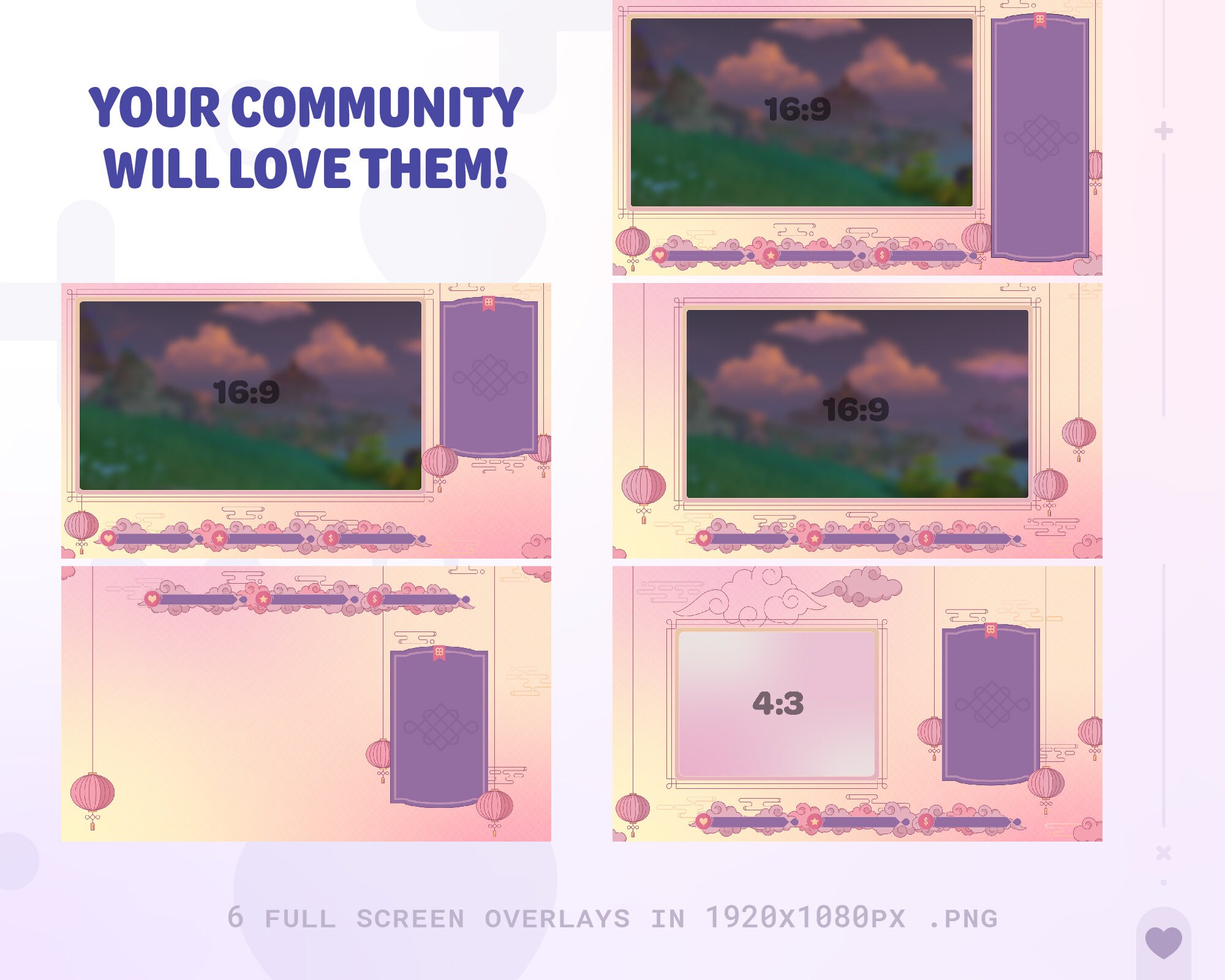 Cozy Asian Aesthetic Twitch Overlay DIY With Camera & Chat Borders ...