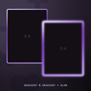 Animated Minimalistic Purple Gradient Twitch Border Set for Streaming ...