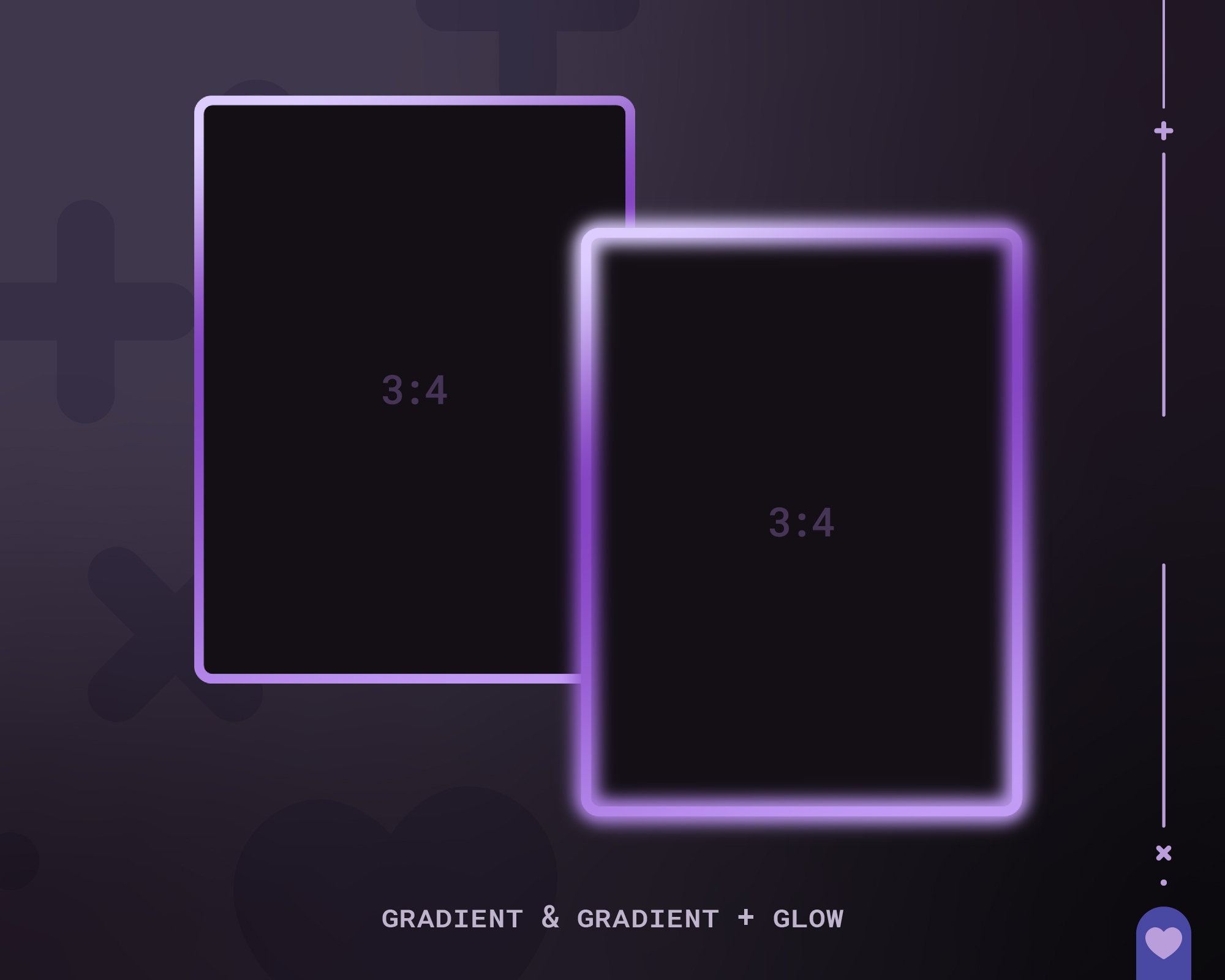 Animated Minimalistic Purple Gradient Twitch Border Set for Streaming ...