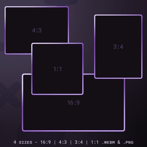 Animated Minimalistic Purple Gradient Twitch Border Set for Streaming ...