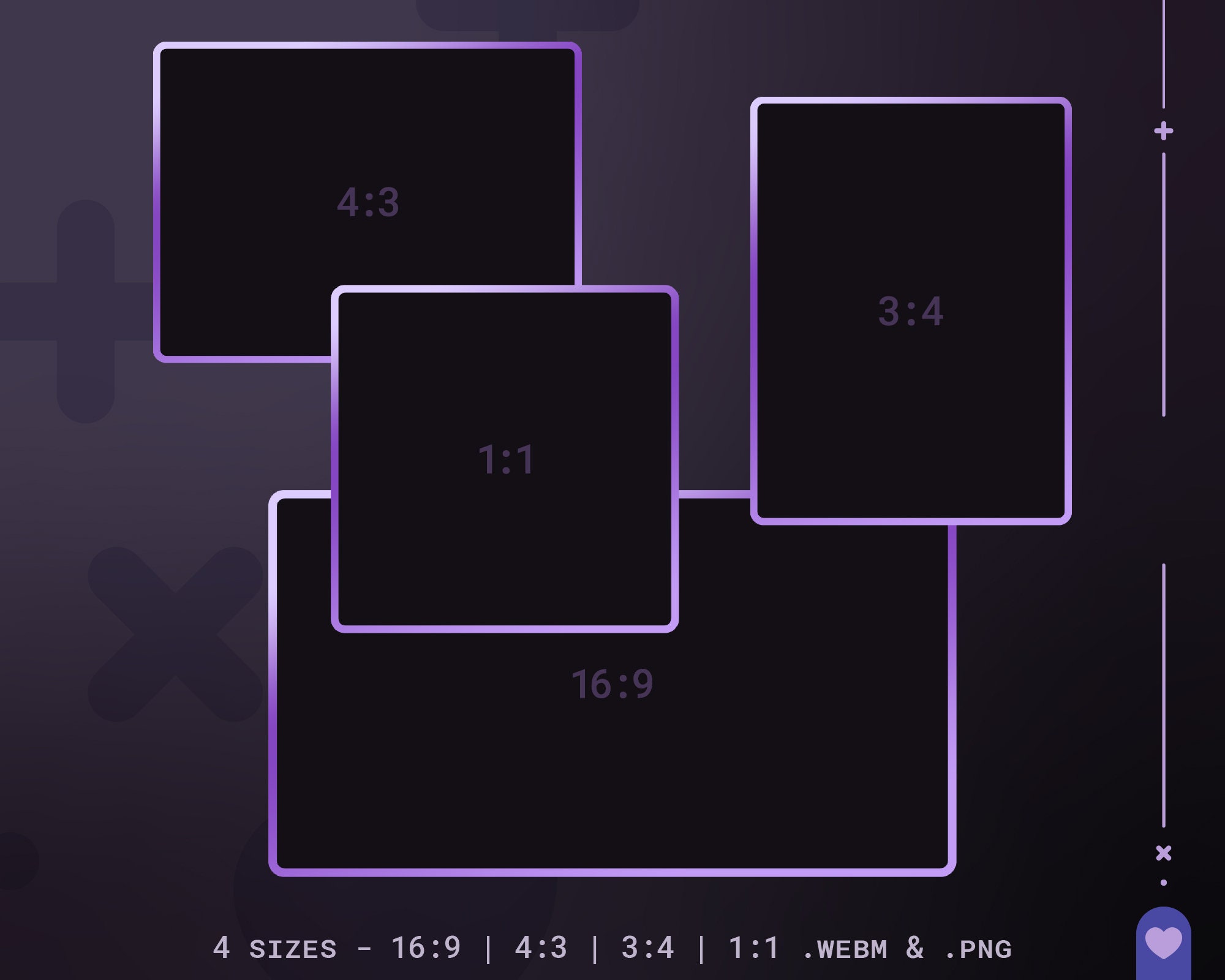 Animated Minimalistic Purple Gradient Twitch Border Set for Streaming ...