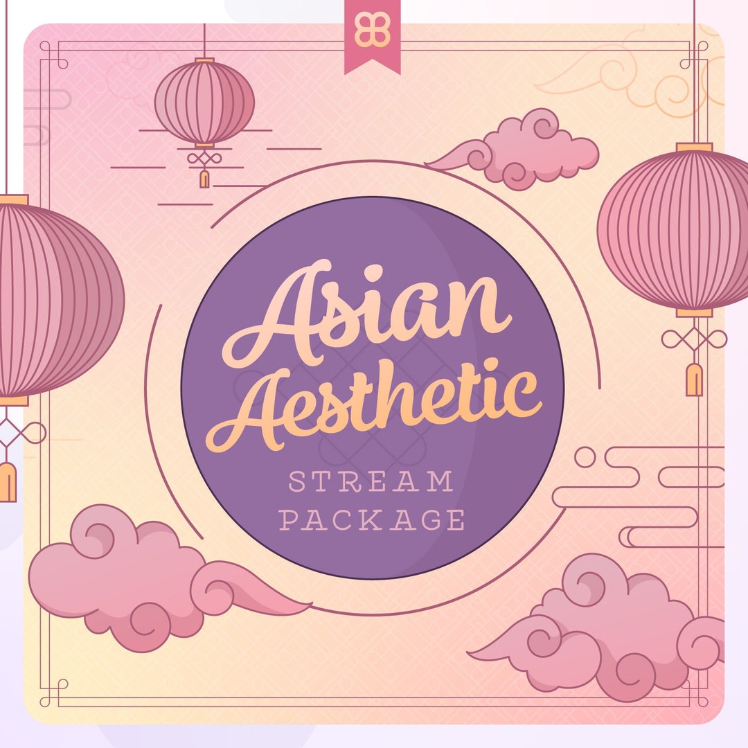 Pink & Purple Asian Lantern Stream Package | Animated Twitch Overlays ...