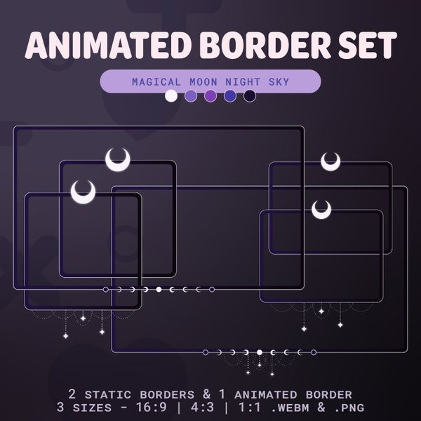 Animated Winter Blue Twitch Border Set for Streaming - Etsy