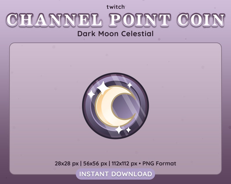 Dark Moon Streaming Channel Point Coin - Etsy