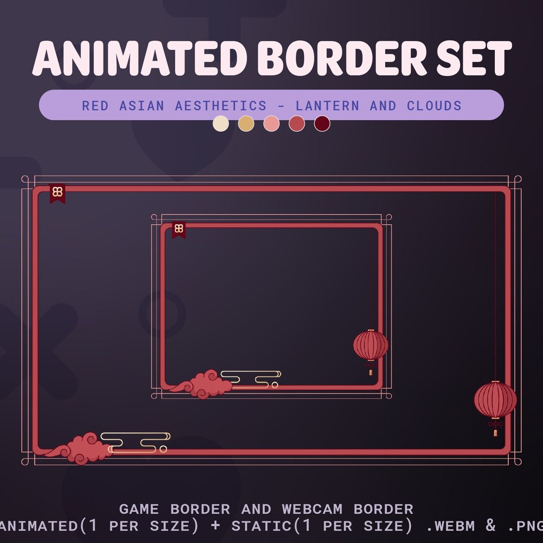Animated Red Asian Lantern Twitch Border Set (digital Download) - Etsy
