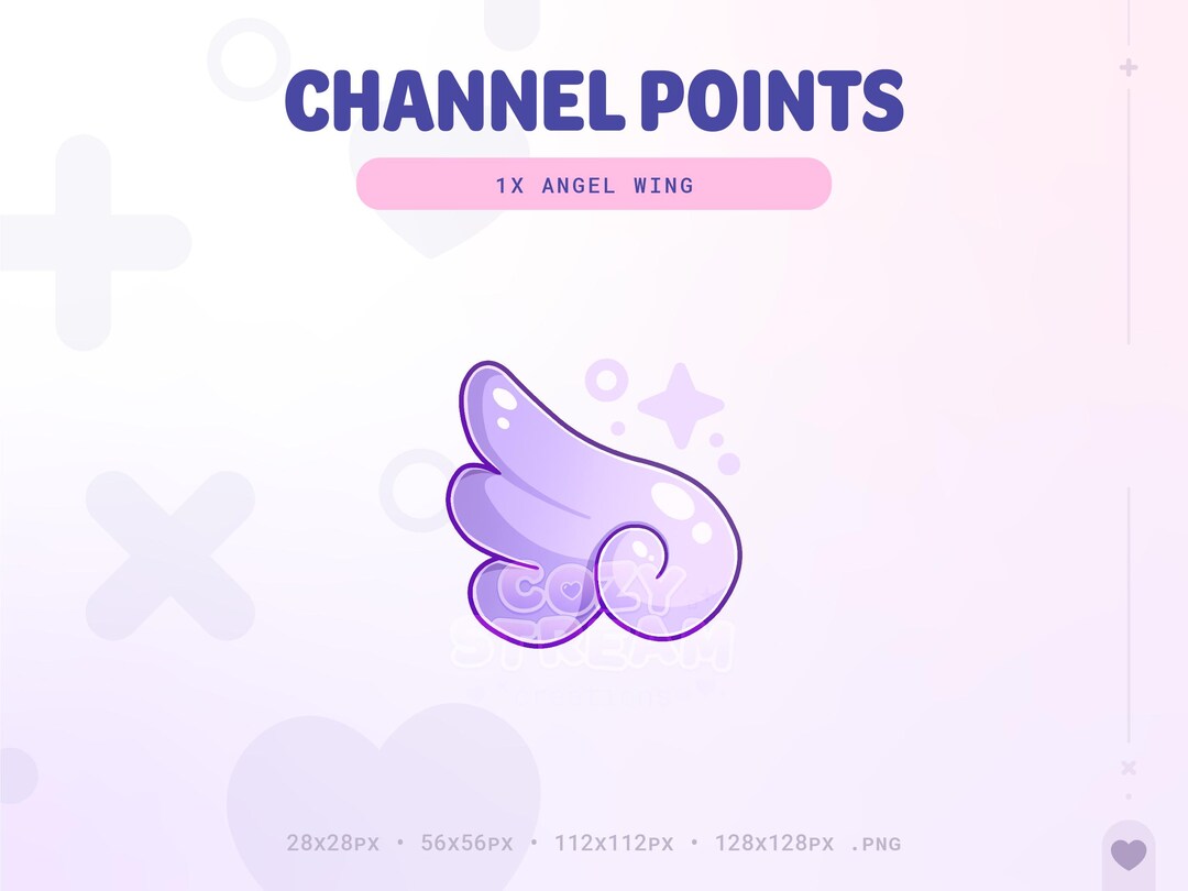 Purple Angel Wing Channel Points | Twitch Emotes | Stream Emotes ...