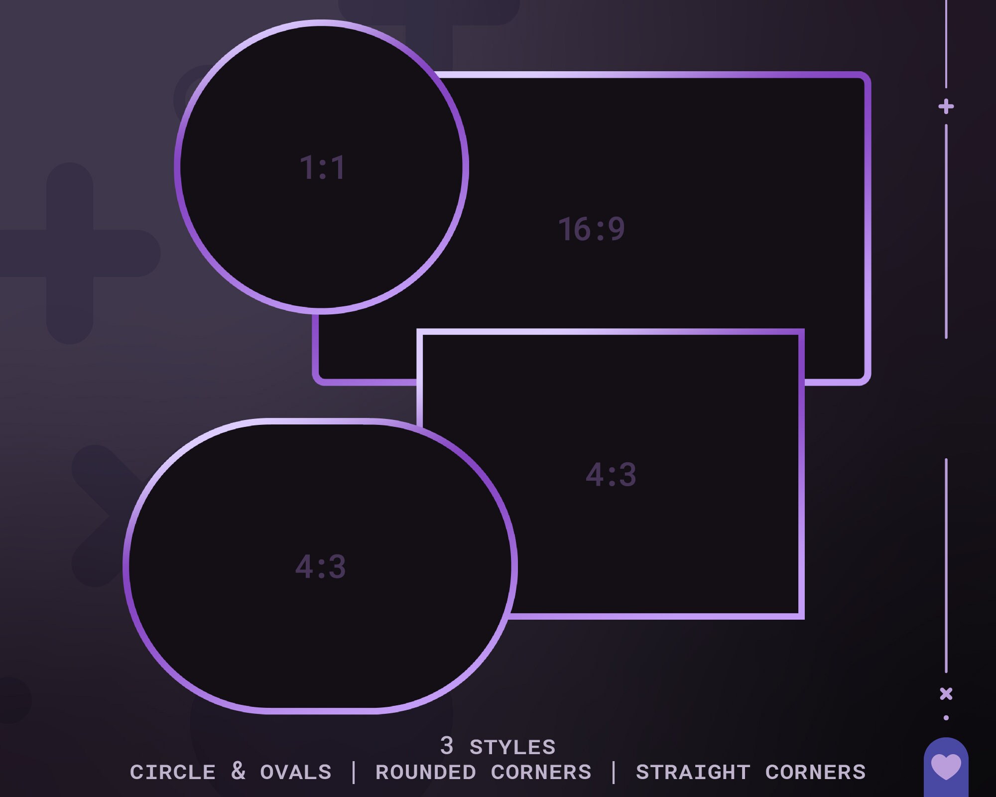 Animated Minimalistic Purple Gradient Twitch Border Set for Streaming ...