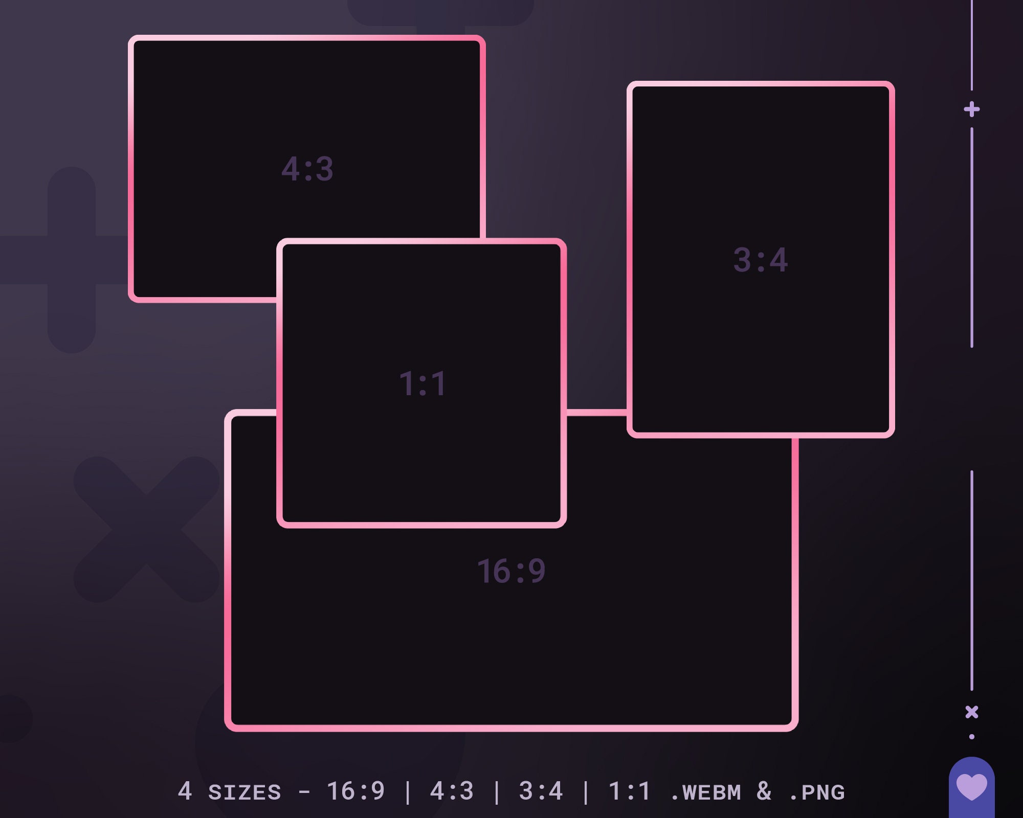 Animated Minimalistic Pink Gradient Twitch Border Set for Streaming - Etsy