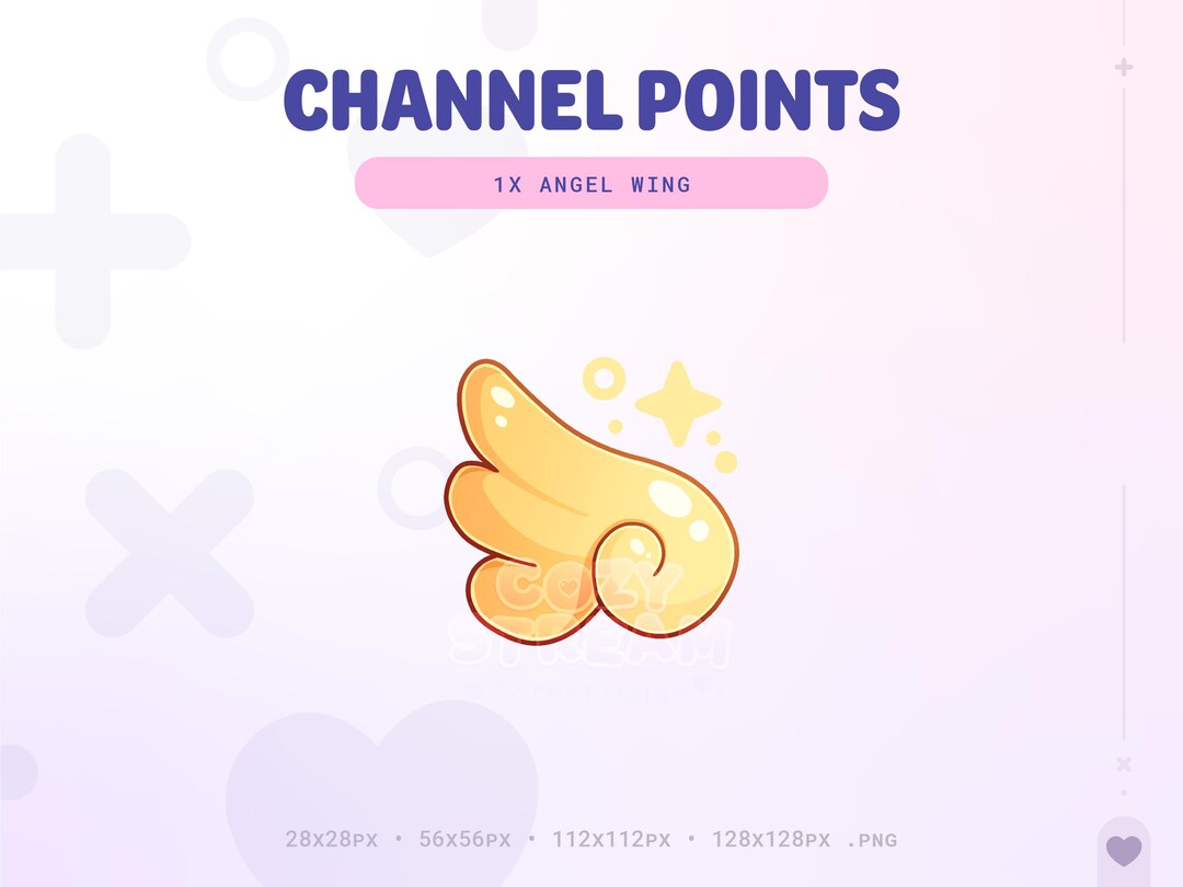 Gold Angel Wing Twitch Emote: Channel Points Icon (digital Download) - Etsy