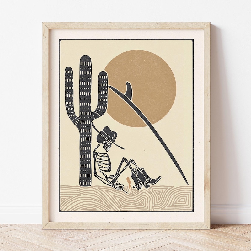 Surf Cowboy Print - Etsy