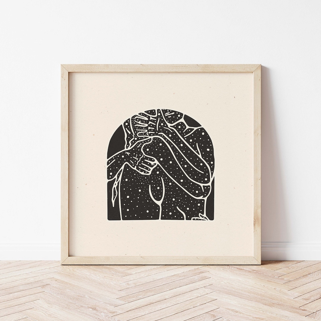 Stars Entangled || Art Print || Love Art || Couple Art || Love Print ...