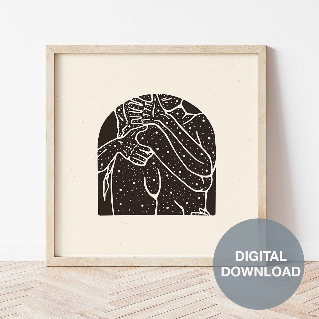 Stars Entangled || || Digital Download || Art Print || Lovers Art || Vintage Inspired Art ...