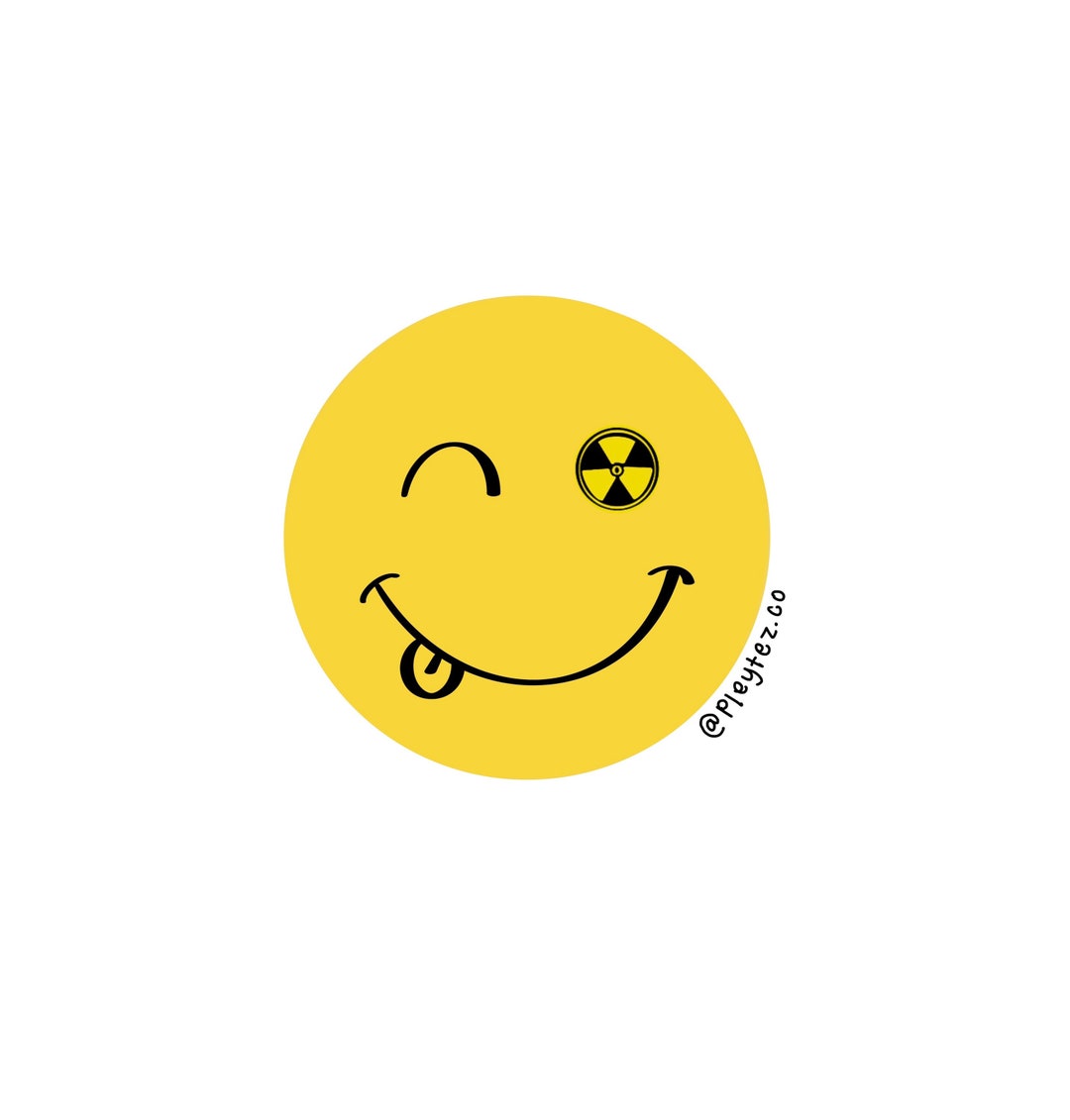 Radiation Happy Face Sticker - Etsy