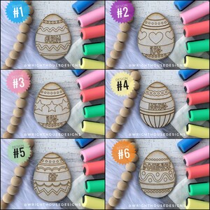 Easter Bunny Color Eggs and Personalizable Basket Tags - Tiered Tray ...