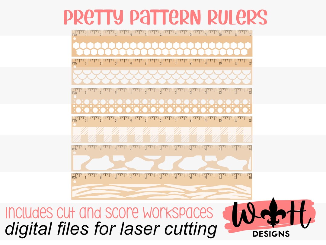 Pretty Pattern Ruler Set for Laser Cutting Files for - Etsy