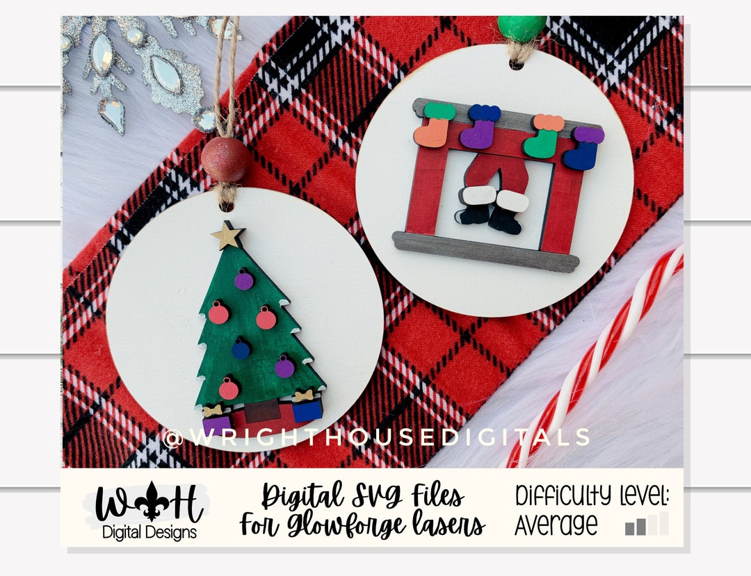 Christmas Icons Fireplace and Christmas Tree - Modern Farmhouse Mini ...