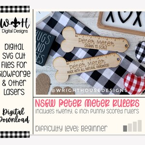 Nsfw Peter Meter Average Sized Pun Rulers Funny Gag Gift for Adults 6 ...