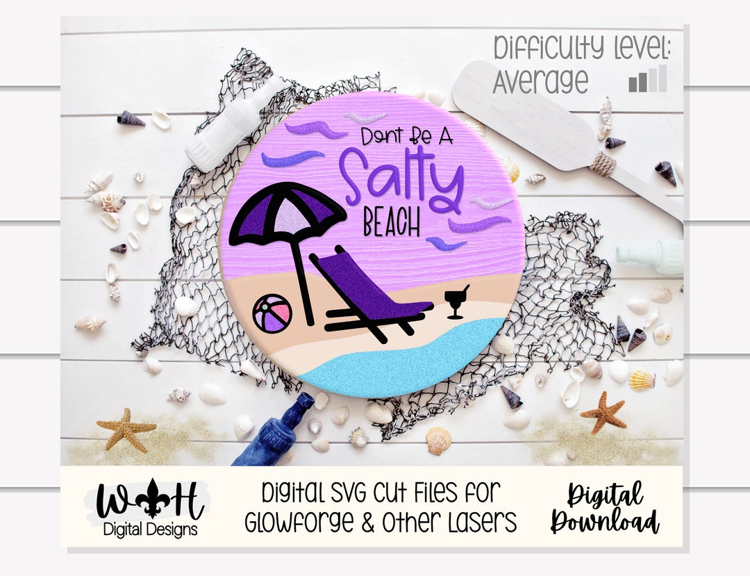 Beach Bum Lounger Summer Door Hanger Round Bundle - Sign Making and DIY ...