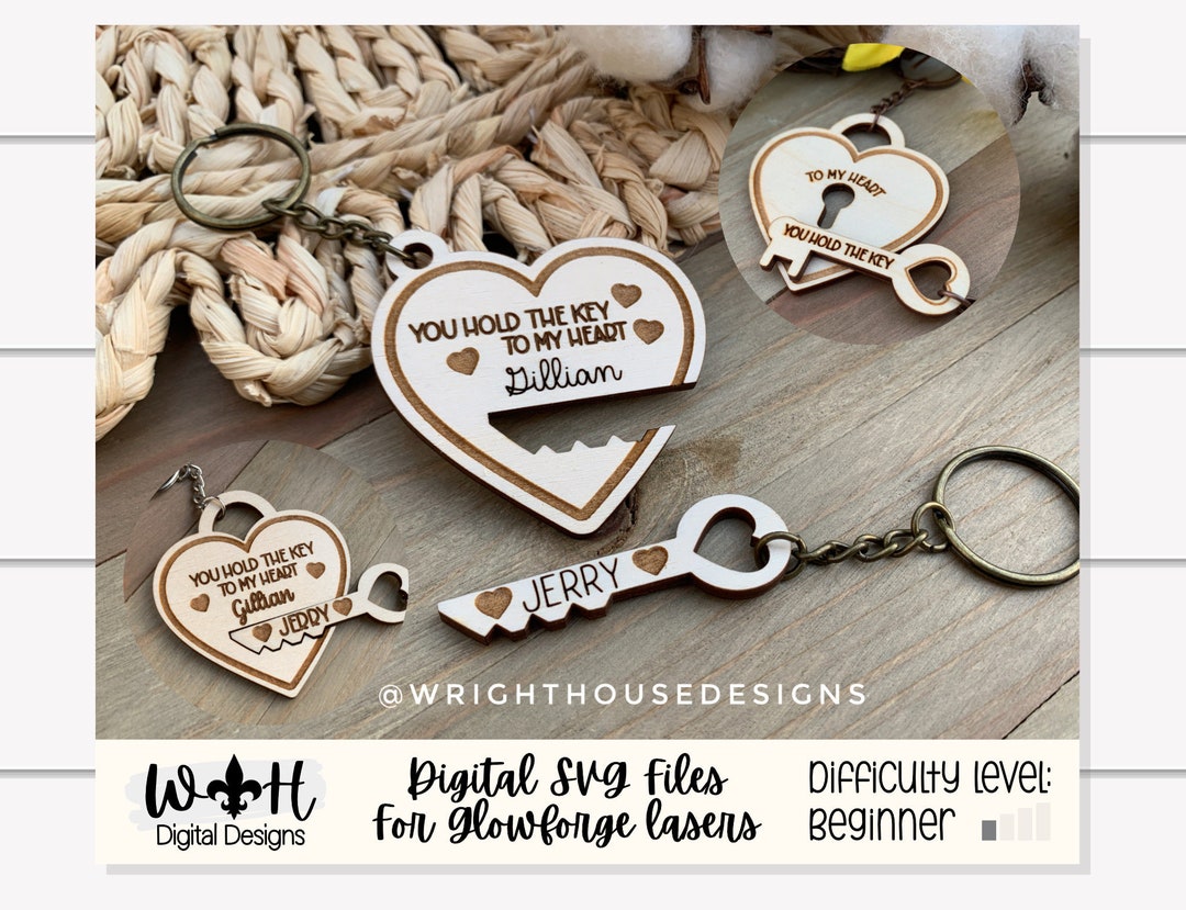 You Hold the Key to My Heart Interlocking Keychain Set - Personalizable ...