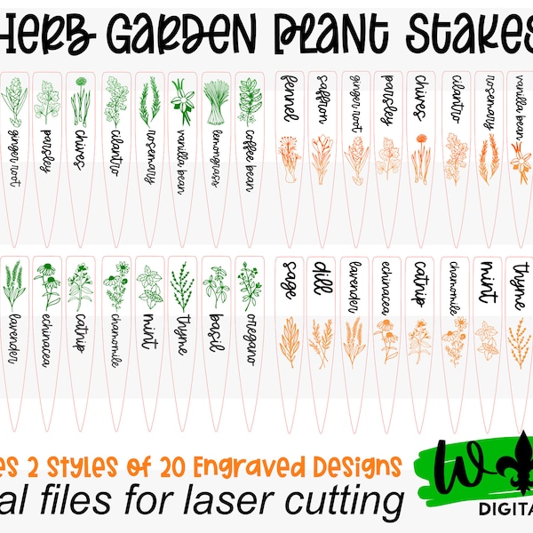 Laser Files Plant Stakes - Etsy
