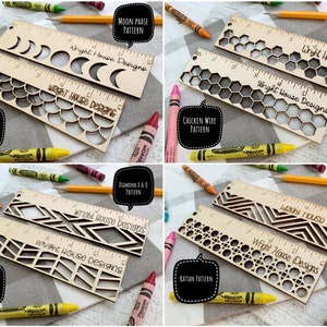 6 Inch Geometric Pattern Rulers for Laser Cutting - Files for Product ...
